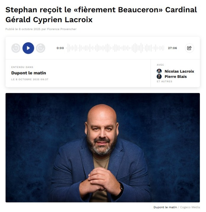 Le cardinal Lacroix au micro de « Dupont le matin », au FM 93 | Église catholique de Québec
